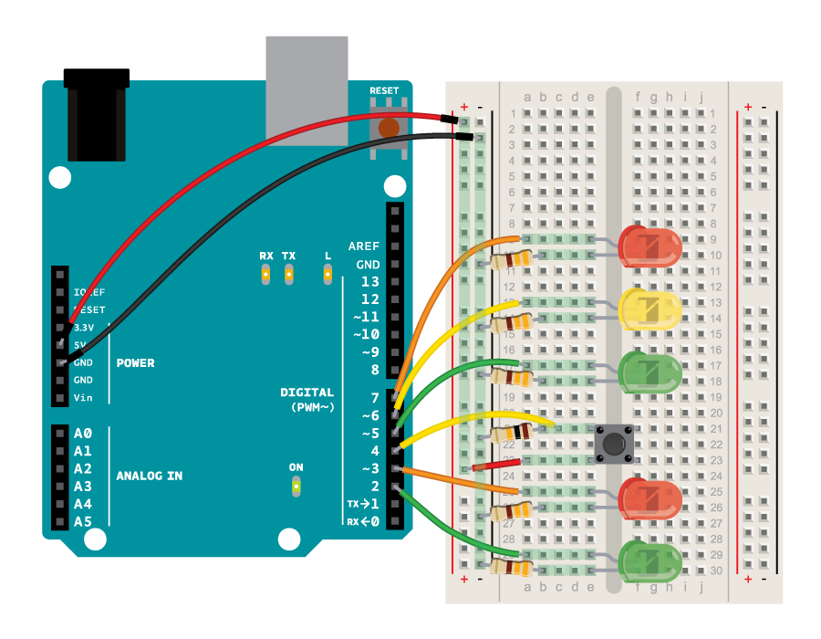 BELAJAR ARDUINO : Lampu Lalu Lintas Interaktif – Ahmad Zipur